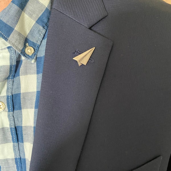Paper Airplane Lapel Pin- CC634- Paper Plane, Aeroplane, Glider, Dart ...