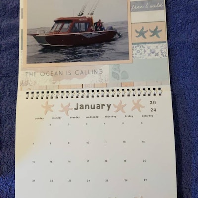 8.5in X 5.5in Natural Kraft Calendar / Small Wall Hanging 2024 Calendar ...