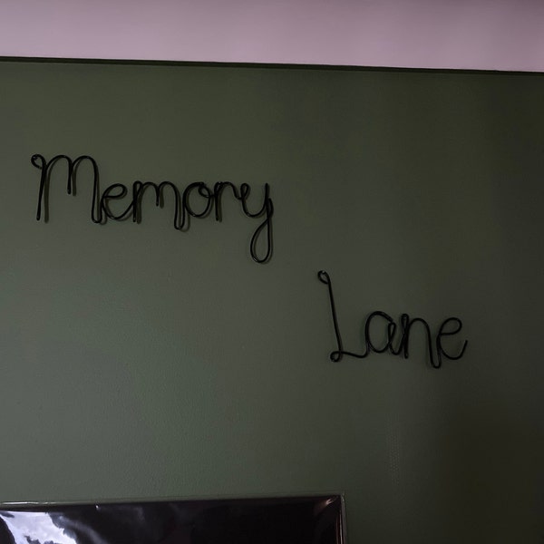 Wire Family Name Sign, Family Name Wall Artwire Typography, Wire Art ...