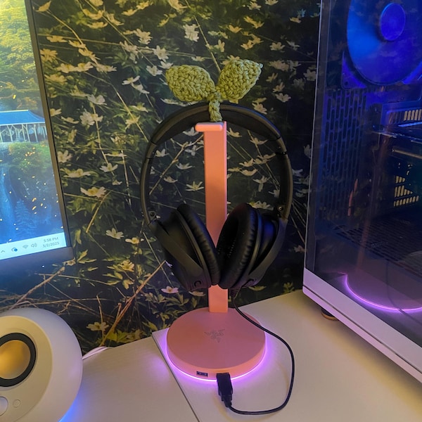 Crochet Sprout Leaf Headphones Accessory / Bookmark Plant - Etsy