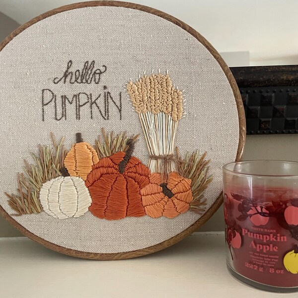 Harvest Embroidery Pattern | Fall Hand Embroidery | Fall Embroidery ...