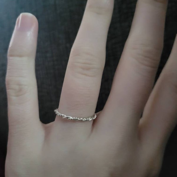 Fancy Twist Ring--silver Twist Band--silver Twist Ring--rope Ring ...