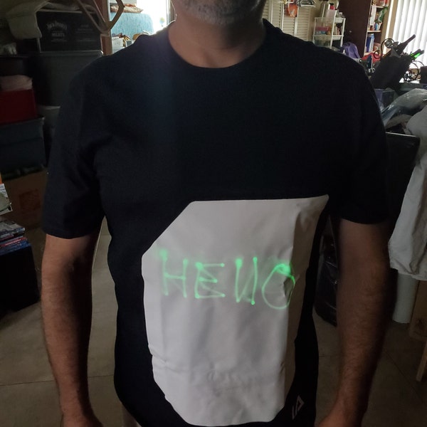 Interactive Glow-in-the-dark T-shirt: Adults' Light-up Tee Black/ Green ...