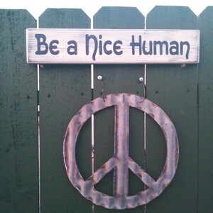 Primitive-wood-sign-be-a-nice-human Wood Sign Primitive Wood - Etsy