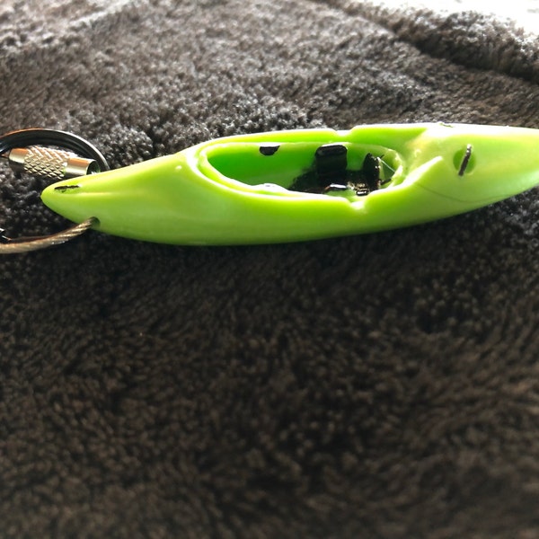 Whitewater Kayak Keychain - 5 Colors - Flexible Plastic PVC With ...
