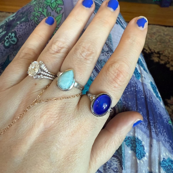 Adult Mood Ring, Silver Plated Color Changing Mood Ring, Size 7 8 9 10 ...