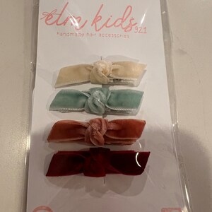 Small Velvet Fully Lined Barrettes Baby Barrettes Toddler - Etsy