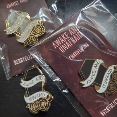 Awake and Unafraid Enamel Pins Emo MCR Lyric Pin Back in Stock - Etsy UK