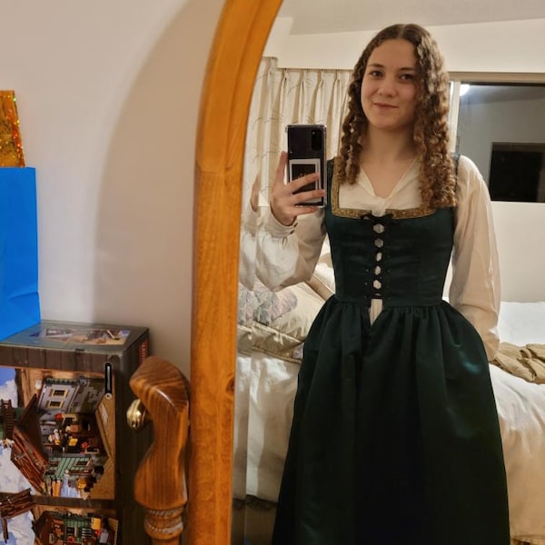 Medieval Maxi Dress Sewing Pattern, Renaissance Faire Style Dress ...