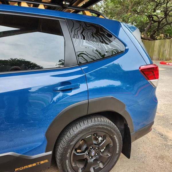 Fits 2019-2024 Subaru Forester Rear Side Window Topographic Map Decal ...