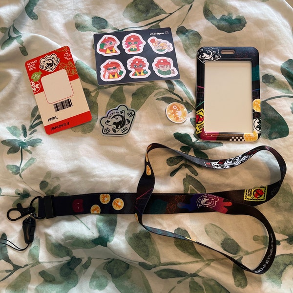 Splatoon 3 Salmon Run Grizzco ID Card Holder With Lanyard & Enamel Pin ...