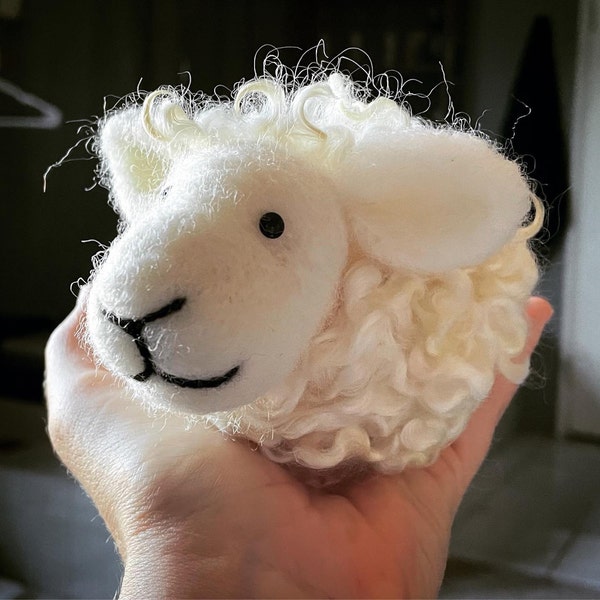 Sheep Needle Felting Kit for Beginners - DIY Wool Craft Kit - Perfect ...