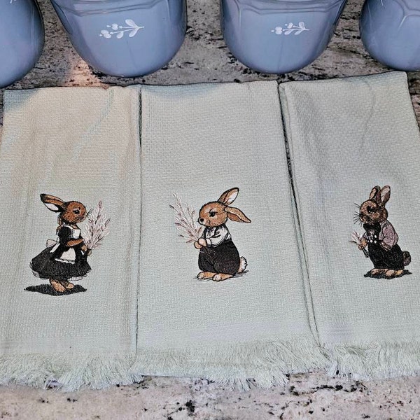 Two Spring Rabbits Designs Set for Embroidery Machine - 4 Sizes - Etsy