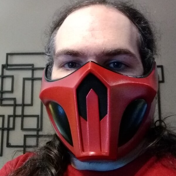 Scorpion Mask Red Harumi's Protector MK11 Mortal Kombat for Cosplay - Etsy