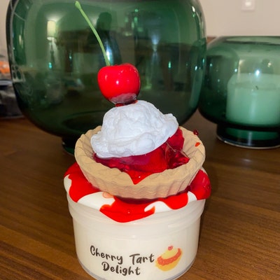 Cherry Tart, DIY Slime Kit, Thick Glossy Slime, Clay Slime, Cherry ...