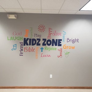 Word Collage, Kidzone, Sunday School, Church Nursery, Fellowship Hall ...