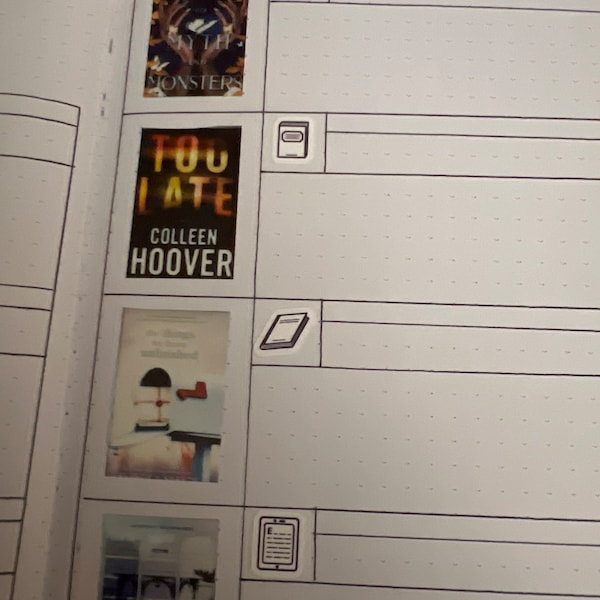 Small Bookish Icons Mini Sticker Sheets | Book Icons, Ebook Icons or ...