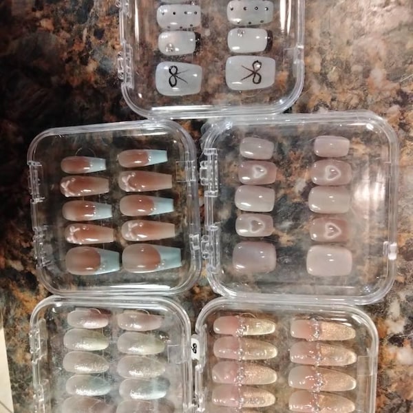 Large Size Mystery Press on Nails Box – for Wide Nail Beds - Etsy