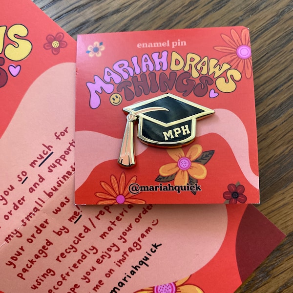 MPH Graduation Cap Enamel Pin – Public Health Grad Gift – MPH Degree ...