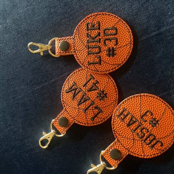 Basketball Keychain, Basketball Team Key Fob, Basketball Accessory ...