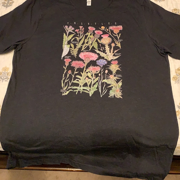 Thistles ~ Botanical Shirt, Botanical Tee, Wildflower Shirt, Garden ...