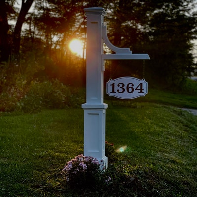 Hanging Old Fashioned Address Sign Engraved House Numbers. Choice of 3 ...