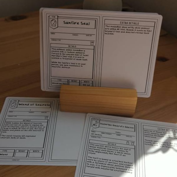 Blank Illustrated PDF Spell and Scroll Cards for Dungeons and Dragons ...