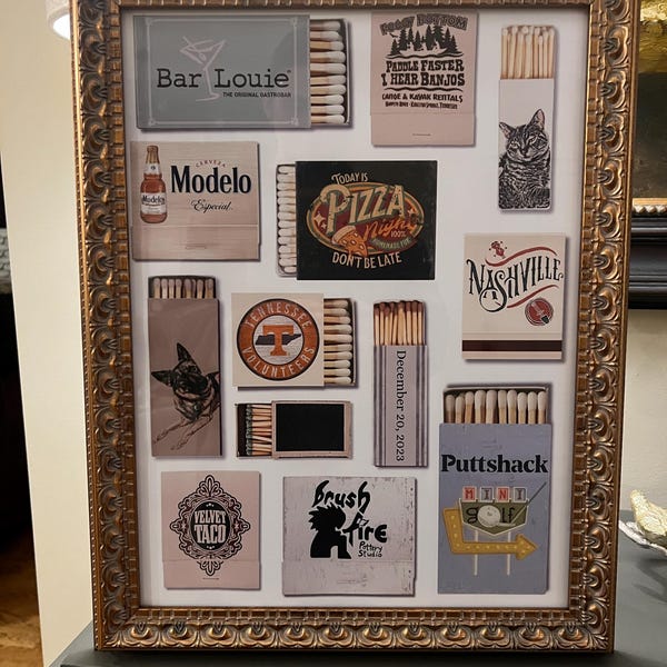 Custom Matchbook Art, Matchbook Poster, Personalized Matchbox Gift ...