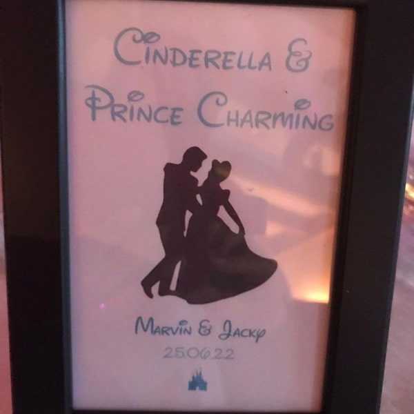 Disney Wedding Table Name Cards | Disney Characters | Movie Couples ...