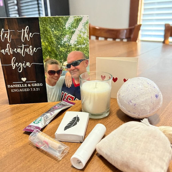 Personalized Engagement Gift - Photo Block 4" or 6" - Custom Engagement ...