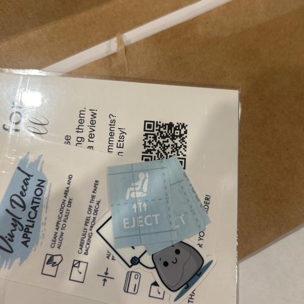 Eject Button Decal, Car Decal, Eject Passenger Button, Blank Button ...