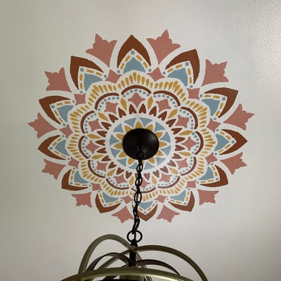 Courage Mandala Stencil for Walls MANDALA WALL STENCIL Large Wall ...