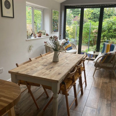 Solid Oak Console Table With Waney Edge Shelf Hallway Table Entryway ...