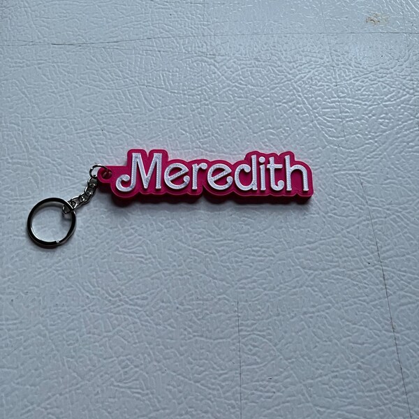 Personalized Keychain - Two-tone - Custom Colors & Text - Bag Charm ...
