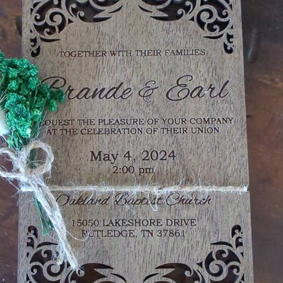 Wood Wedding Invitation Set Wedding Invitation Set, Wood Invitations ...