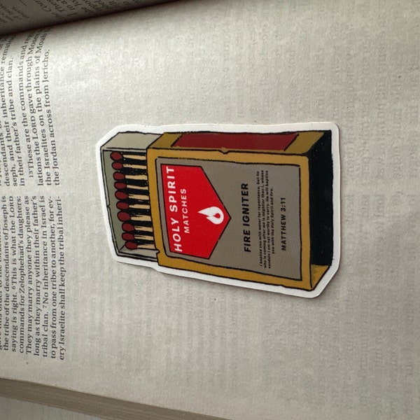 Matchbox Sticker | Holy Spirit | Bible Stickers | Faith Stickers ...