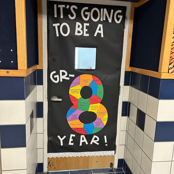 8th Grade Math Classroom Door Design Decoration to Print and Hang for ...