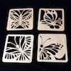 12 Butterfly Coaster Grill Trivet Wall Decor Templates Vector Digital ...