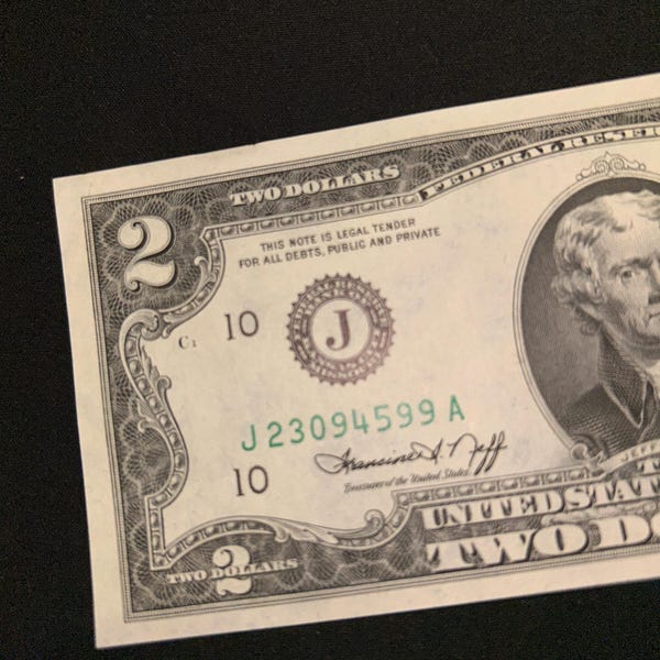 1995 Two Dollar Bill STAR Note Uncirculated Consecutive FREE SHIPPING ...