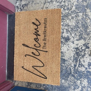 Custom Welcome Mat-personalized Welcome Mat-front Porch Mat-welcome Mat ...