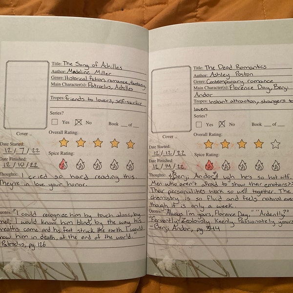 Reading Journal, Book Review, Booktok Journal, Reading Planner, Reading ...