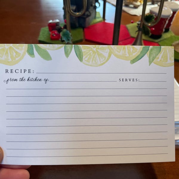 Retro Kitchen Recipe Cards, Recipe Card Sets | 3 Sizes - Etsy