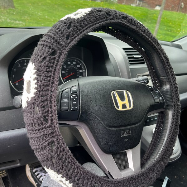 Black Glow-in-the-dark Skull Steering Wheel Cover (custom Colors Upon ...