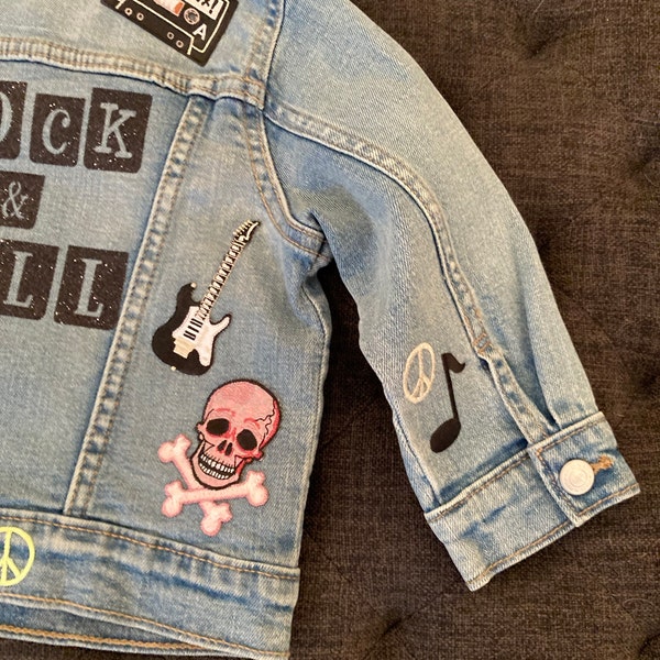 Electric Guitar Applique Patch Set - Rock and Roll Blues Jazz Music ...