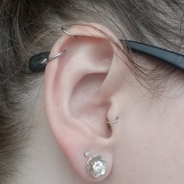 Sterling Silver Ear Jackets, Layering Jewelry, Earring Jackets, Silver ...