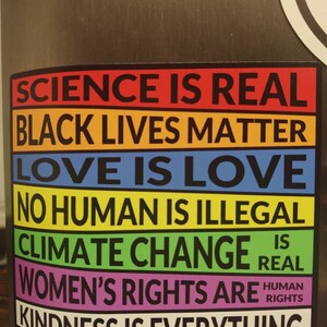 In Our Home We Believe Science is Real Black Lives Matter Yard Sign ...