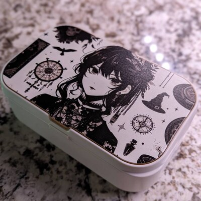 Black Floral Bento Box Dark Academia Plant Forest Lunch Accessory ...