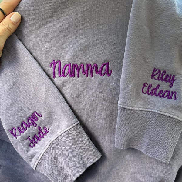 Custom Embroidered Comfort Colors Text T-shirt-business Name ...