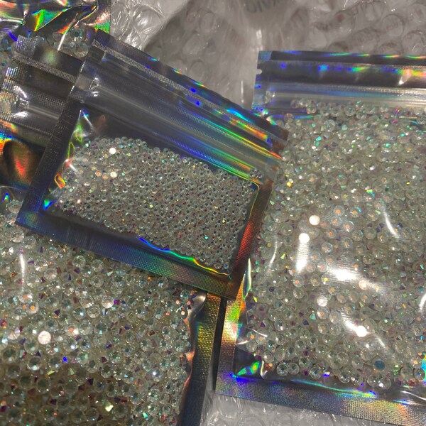 Crystal Clear AB Flatback Rhinestone Flat Back Dance Costume DIY ...