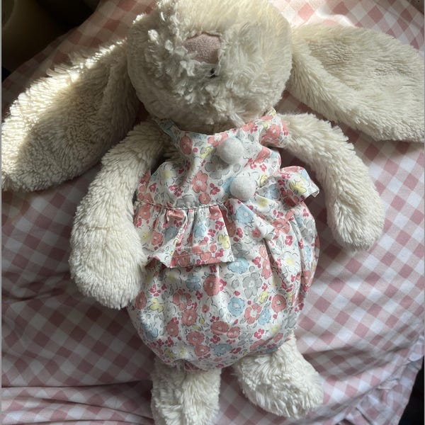 Special Dress Set for Jellycat Bunnies Includes a Plaid Dress With a ...